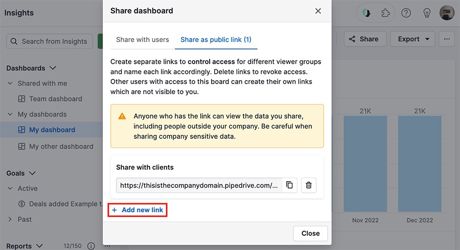Shareable Insights - Knowledge Base | Pipedrive